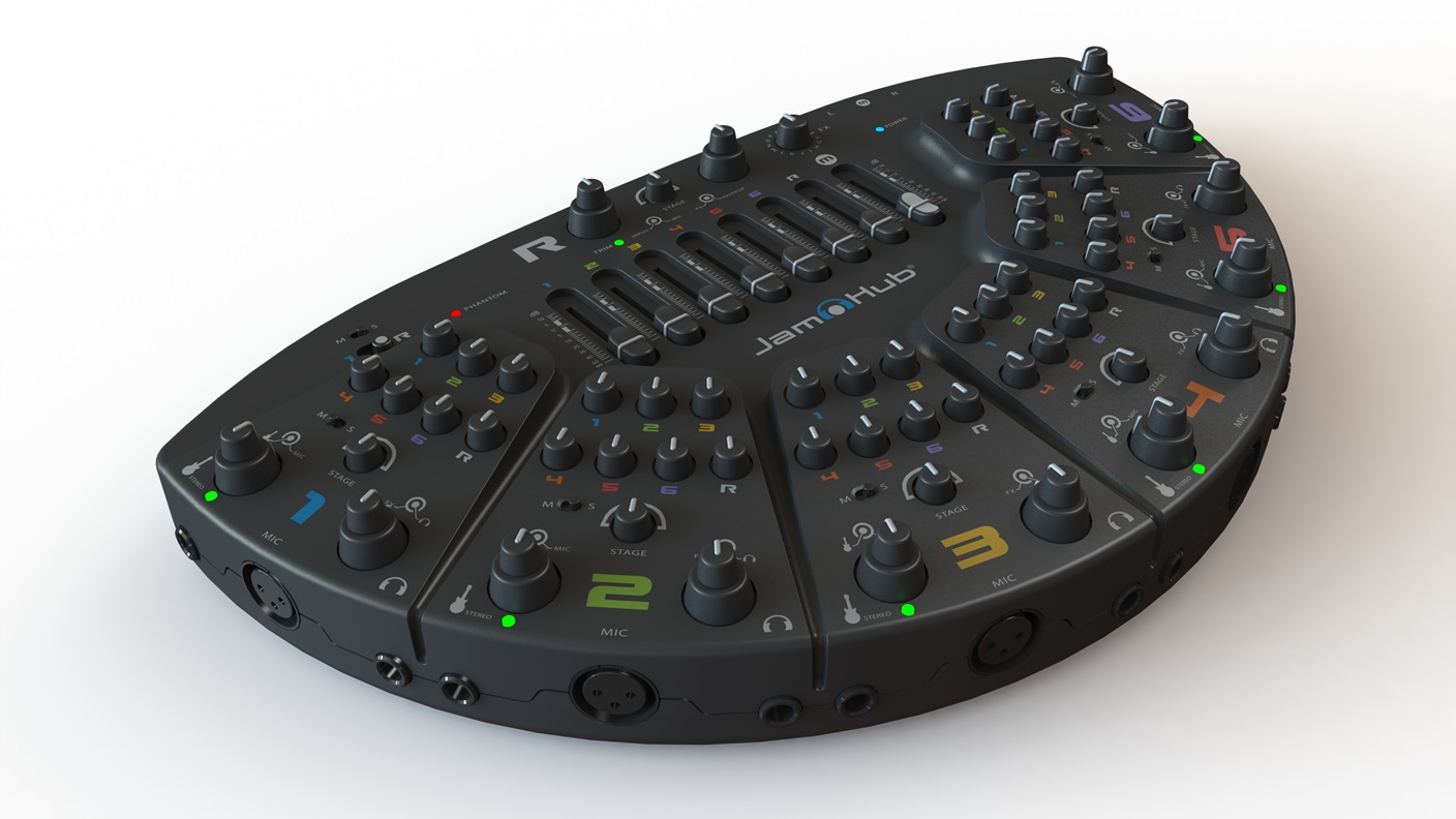 Product design on audio mixer JamHub